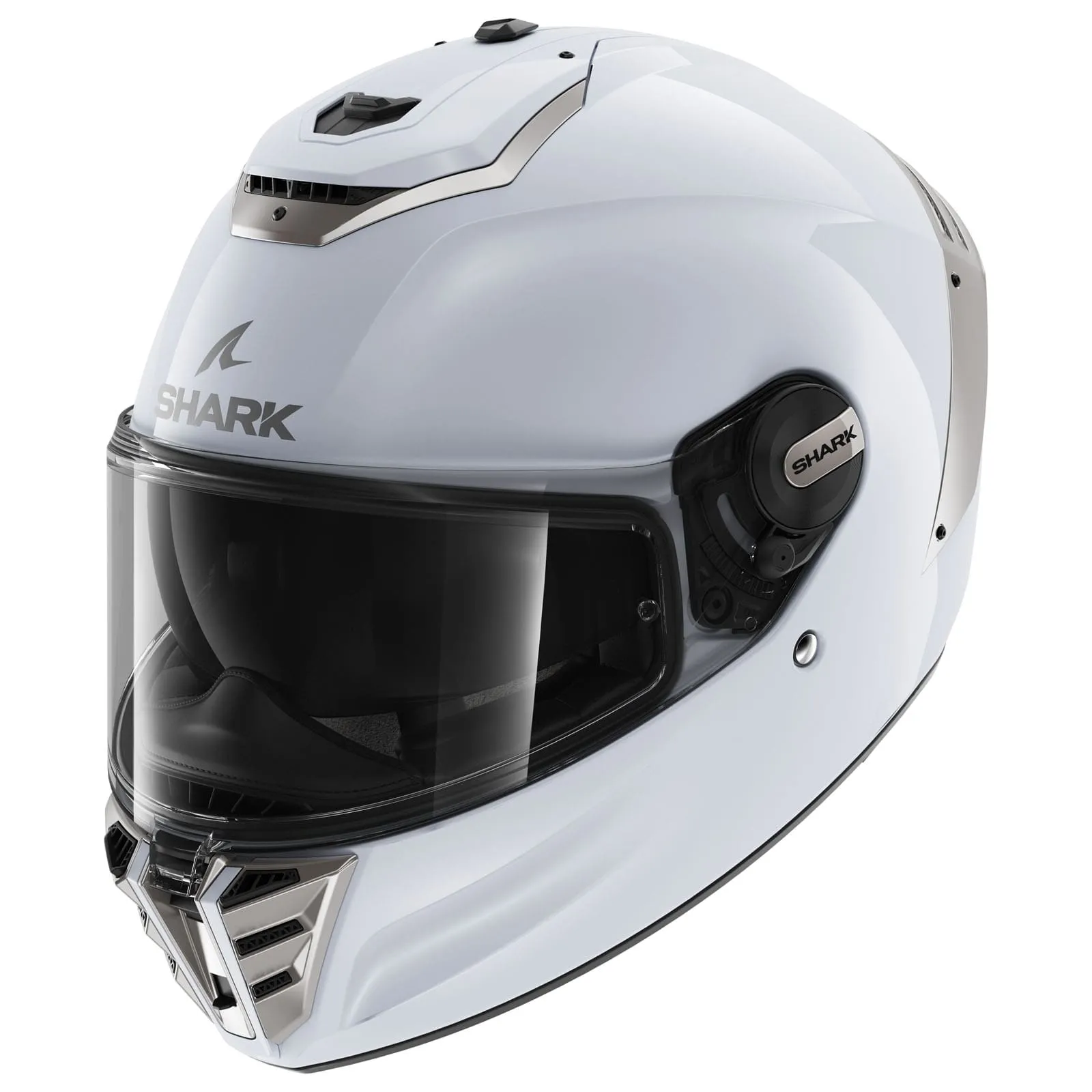 Cască Moto Integrală SHARK SPARTAN RS BLANK · Alb / Argintiu - BBmoto