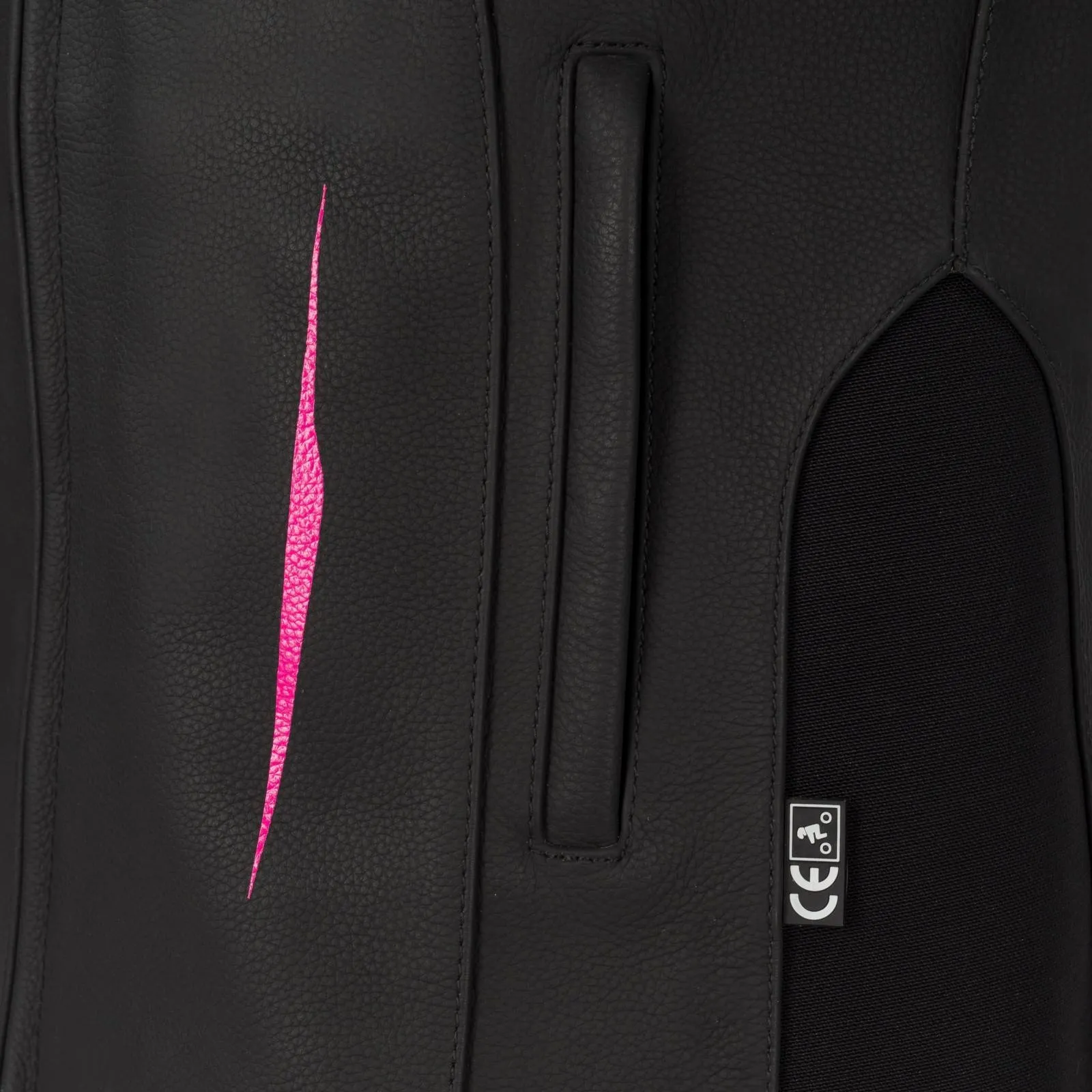 Geacă Moto Damă din Piele BERING LADY BRUTALIA · Negru / Alb / Roz - BBMoto